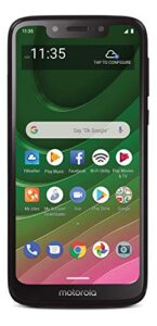 tracfone motorola moto g7 optimo 4g lte prepaid smartphone (locked) - black - 32gb - sim card included - cdma