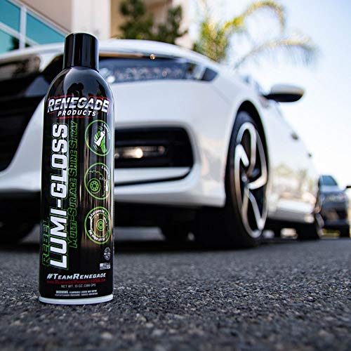 Renegade Products Lumi-Gloss Aerosol High Shine Spray for Plastics, Tires, Undercarriage & More, 13 Oz