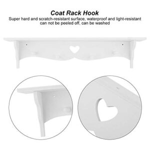 AUNMAS Wall Hook Rack White Carved Wall Hanging Hollow Shelf Coat Rack Hook for Home Decoration