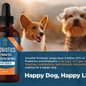 Probiotic for Dogs with Natural Digestive Enzymes. A Prebiotics + Digestive Enzyme Product for Dogs + Pumpkin. 120 Servings. Diarrhea & Upset Stomach Relief + Gas, Constipation, and Allergy Relief.