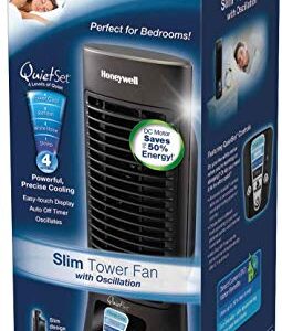 Honeywell QuietSet Mini Tower Table Fan, HTF210B, 2 Pack, Black (2)