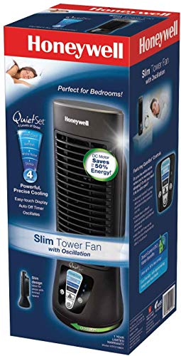 Honeywell QuietSet Mini Tower Table Fan, HTF210B, 2 Pack, Black (2)