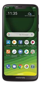 tracfone motorola moto g7 optimo maxx 4g lte prepaid smartphone (locked) - black - 32gb - sim card included - cdma