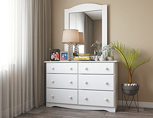 Palace Imports 100% Solid Wood Dresser, White. Requires Assembly