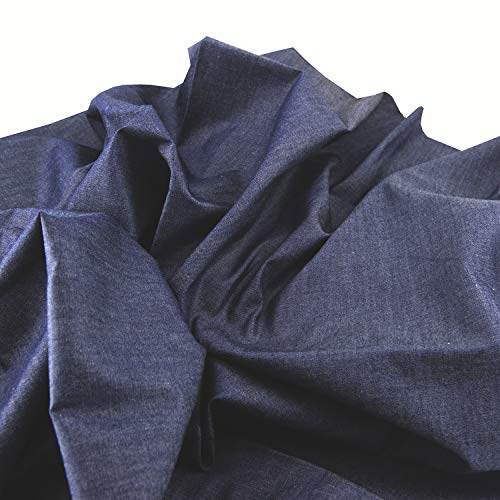 4.9 oz Denim Fabric,DIY for Sewing Crafting 60" by The Yard Dark Indigo Rose Flavor