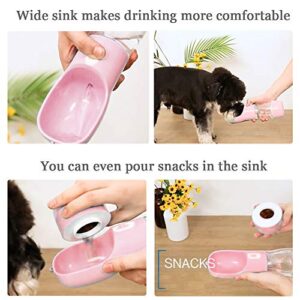 MAOCG Dog Water Bottle for Walking, Multifunctional and Portable Dog Travel Water Dispenser with Food Container,Detachable Design Combo Cup for Drinking and Eating,Suitable for Cats and Puppy