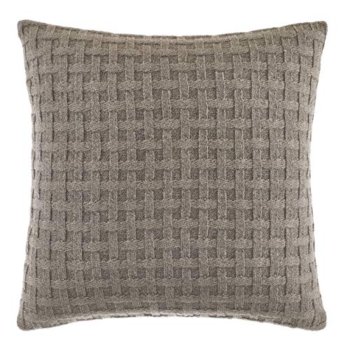 Nautica - Throw Pillow, Reversible Cotton Bedding with Hidden Zipper Closure, Stylish Home Decor (Saybrook Mocha, 16" x 16")