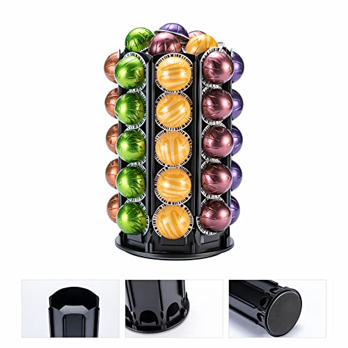 Rice rat for Nespresso Vertuo Pod Holder Carousel Vertuoline With Central Additional Pods Storage (Carousel-50+ Pods)