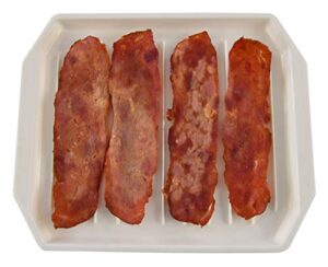 home-x microwaveable bacon tray, bacon serving dish