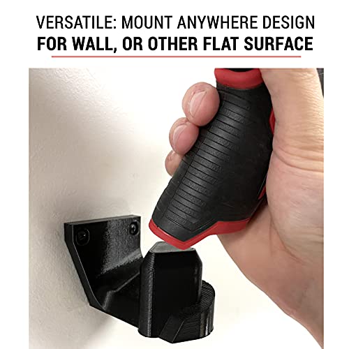 Spartan Mounts Wall Hook for Milwaukee M12 Tools Left - 12 Volt Power Tool Holder, High Strength Low Profile Bracket, Convenient Easy Access Garage Organization