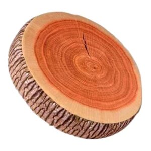 lanfire 3d fruit stool stump cushion watermelon slice memory foam cushion pillow doll seat pad home decor (tree stump 01)