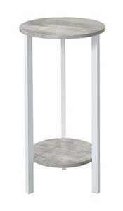 convenience concepts graystone 31" plant stand, faux birch / white