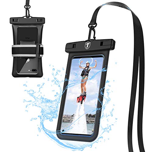 Tiflook Waterproof Phone Pouch Floating Case Bag Holder for Samsung Galaxy S22 Ultra S21 Ultra S20 FE S10 A02S A03S A12 A13 A32 A53 Note 20 Ultra Moto G Stylus G Pure G Power G Play LG Stylo 6 5,Black