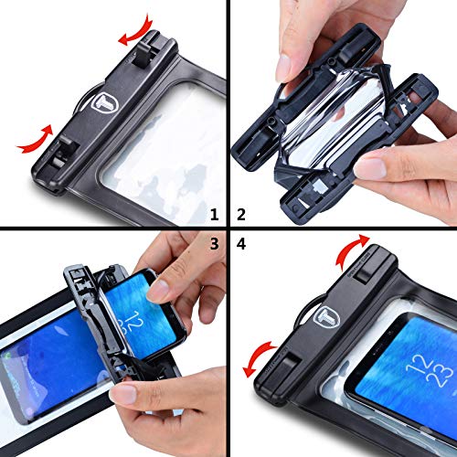 Tiflook Waterproof Phone Pouch Floating Case Bag Holder for Samsung Galaxy S22 Ultra S21 Ultra S20 FE S10 A02S A03S A12 A13 A32 A53 Note 20 Ultra Moto G Stylus G Pure G Power G Play LG Stylo 6 5,Black