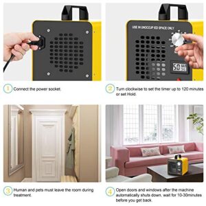 Ozone Generator10,000 mg/h High Capacity Ozone Machine Odor Removal Home Deodorizer, Suitable for Home, Pet and Car