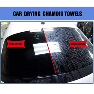 Car Chamois Drying Towel Natural Chamois Washing Cloth for Car Leather Super Absorbent Leather Cleaning Towel Wipes (23.6inchx35.4inch)