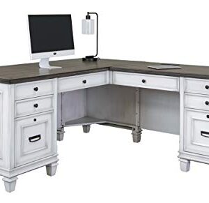 Martin Furniture Pedestal Desk, White