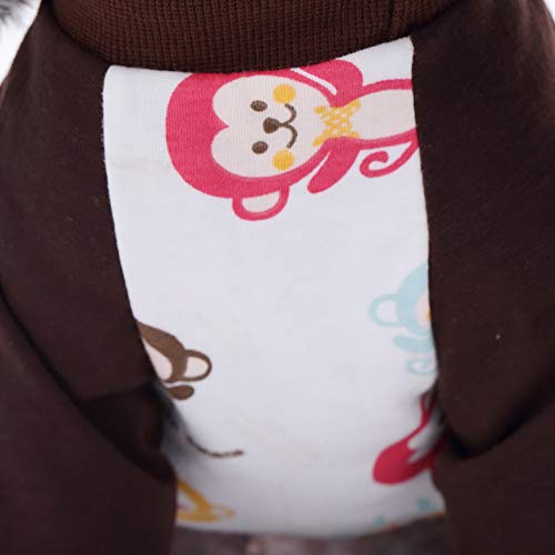 SELMAI Dog Pajamas Cat Pjs Sleepwear Breathable Soft Cotton Elastic Cat Apparel Pet Costume Cartoon Monkey rompers for Small Puppy Girls Shirts Doggies Jumpsuit Easy on Spring Summer Autumn Clothes XL