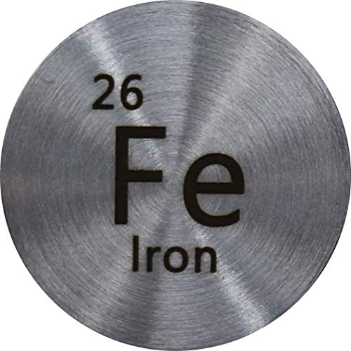 Iron (Fe) 24.26mm Metal Disc 99.9% Pure for Collection or Experiments