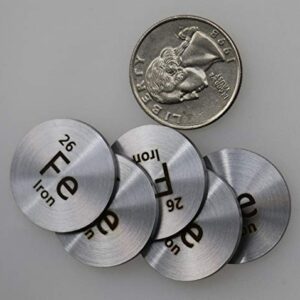 Iron (Fe) 24.26mm Metal Disc 99.9% Pure for Collection or Experiments