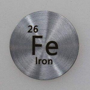 Iron (Fe) 24.26mm Metal Disc 99.9% Pure for Collection or Experiments