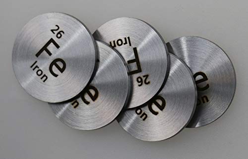 Iron (Fe) 24.26mm Metal Disc 99.9% Pure for Collection or Experiments