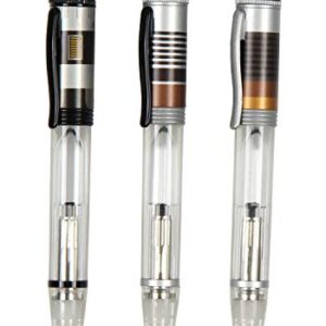 Bioworld Star Wars Light-Up Lightsaber Refillable Ink Pens 3 PC Set - Darth Vader, Skywalker, and Obi-Wan