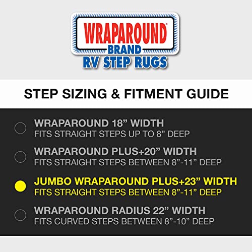 Prest-O-Fit 3-Pack 2-4028 Wraparound Jumbo RV Step Rug Espresso 23 in. Wide