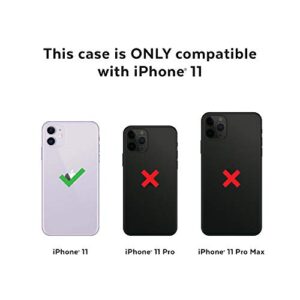 Speck iPhone 11 Case - Drop Protection, Raised Bumpers & Extra Grip Slim Design with Dual Layer Protective Cushion & Qi Wireless Charging Compatible - White, Black CandyShell Grip