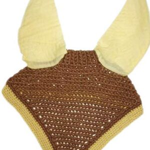 A C Horse Ear Net Crochet Fly Veil Equestrian Fly Bonnet/Veil/mask Standard Size