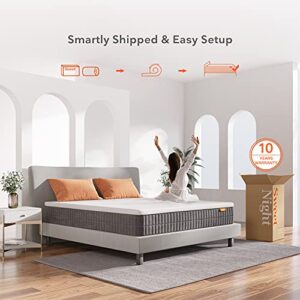 Sweetnight 12 Inch Queen Size Mattress in Box, Pillow Top Gel Memory Foam Mattress for Motion Isolation & Cool Sleep, Flippable Comfort from Soft to Medium Firm, Sunkiss