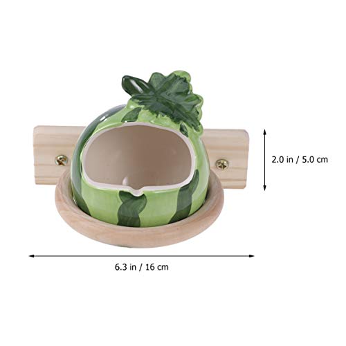 POPETPOP Bird Feeder for Cage-Bird Food Feeding Bowl Feed Cup for Small Parrots Cockatiels Conure Hamster Small Animal Drinking Water Container for Birds Cage Accessories-Watermelon