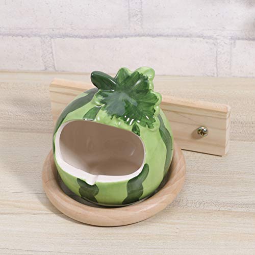 POPETPOP Bird Feeder for Cage-Bird Food Feeding Bowl Feed Cup for Small Parrots Cockatiels Conure Hamster Small Animal Drinking Water Container for Birds Cage Accessories-Watermelon