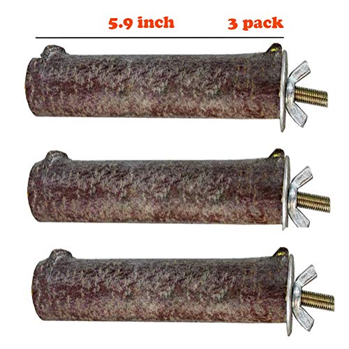 QBLEEV Hamster Chew Toys for Teeth, Wood Chew Sticks Stands Perches for Squirrels Rabbits, Cage Supplies Platform Stands for Birds Parrot Guinea Pigs Chinchilla 3- Pack