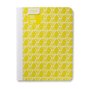 Mead Composition Books/Notebooks, Wide Ruled Paper Composition Notebook, 100 Sheets (200 Pages), Fashion Designs - (6 Pack)