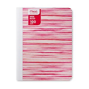 Mead Composition Books/Notebooks, Wide Ruled Paper Composition Notebook, 100 Sheets (200 Pages), Fashion Designs - (6 Pack)