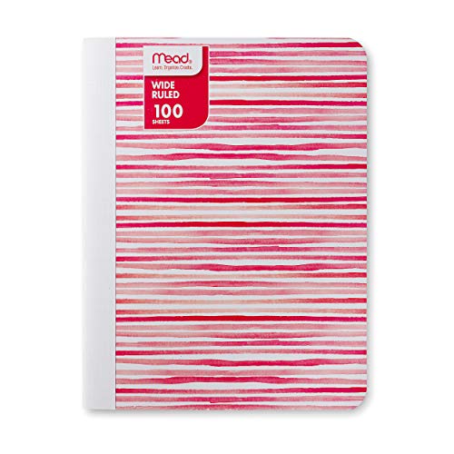 Mead Composition Books/Notebooks, Wide Ruled Paper Composition Notebook, 100 Sheets (200 Pages), Fashion Designs - (6 Pack)