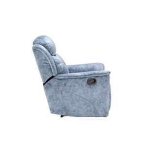 ACME Mariana Loveseat w/Console (Motion) - - Silver Blue Fabric