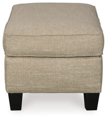 Signature Design by Ashley Almanza Traditional Rectangular Oversized Accent Ottoman, Beige