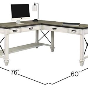 Martin Furniture Open L-Desk, White