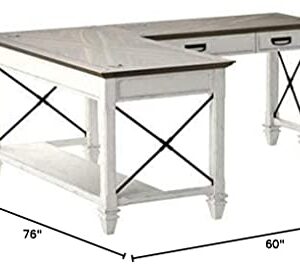 Martin Furniture Open L-Desk, White