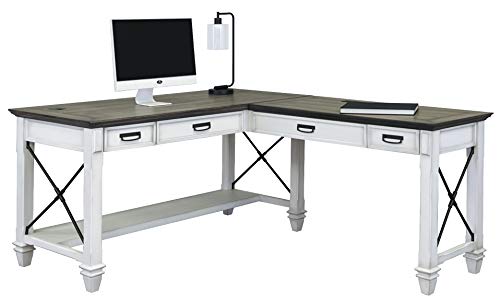 Martin Furniture Open L-Desk, White