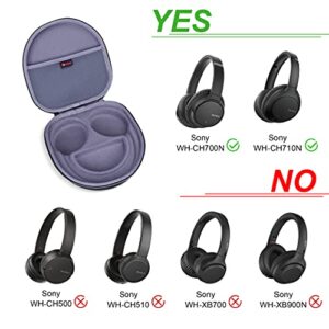 XANAD Hard Case for Sony WH-CH710N/WH-CH720N/WH-CH700N Wireless Bluetooth Noise Canceling Over The Ear Headphones - Storage Protective Travel Carrying Bag(Grey)