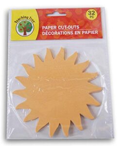 teaching tree paper cut-outs - orange sun - 32 count