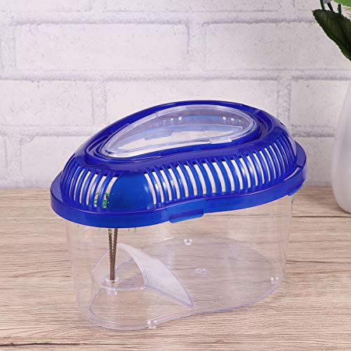 POPETPOP Reptile Carrier - Reptile Terrarium Habitat Small Turtle Tank, Turtle Container, Reptile Carrier with Cover and Handle - Above Tank Basking for Mini Pet Houses(Small)