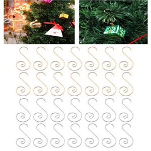 toyvian 160pcs christmas ornament hooks durable stainless steel hooks s shaped multifunctional hooks for christmas tree decoration