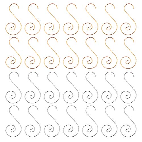 Toyvian 160PCS Christmas Ornament Hooks Durable Stainless Steel Hooks S Shaped Multifunctional Hooks for Christmas Tree Decoration