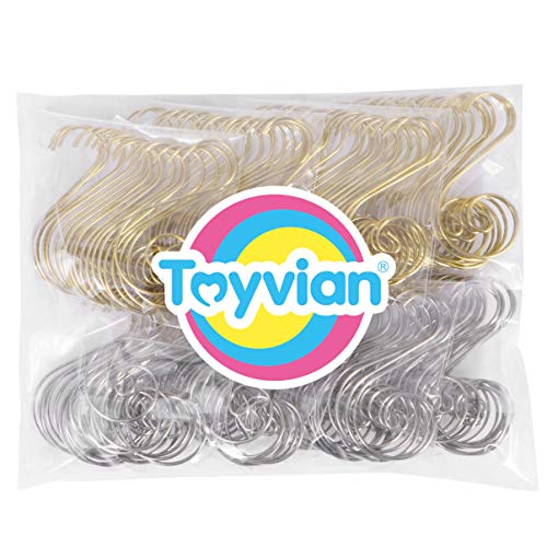 Toyvian 160PCS Christmas Ornament Hooks Durable Stainless Steel Hooks S Shaped Multifunctional Hooks for Christmas Tree Decoration