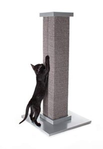 smartcat ultimate scratching post – gray, large 32 inch tower - sisal fiber, simple design - for all cats