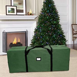 AerWo Christmas Tree Storage Bag Extra Large Christmas Storage Containers, Fits Up to 7.5 Ft Artificial Trees Heavy Duty 600D Oxford Xmas Holiday Tree Bag with Durable Handles & Dual Zipper 50in x 15in x 20in